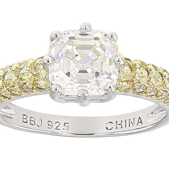 JTV | Jewelry | Sterling Strontium Titanate Yellow Sapphire Ring | Poshmark